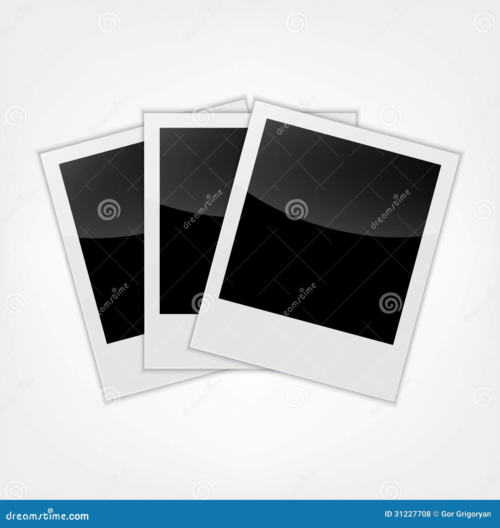 3 blank photo frames stock vector. Illustration of scrap - 31227708