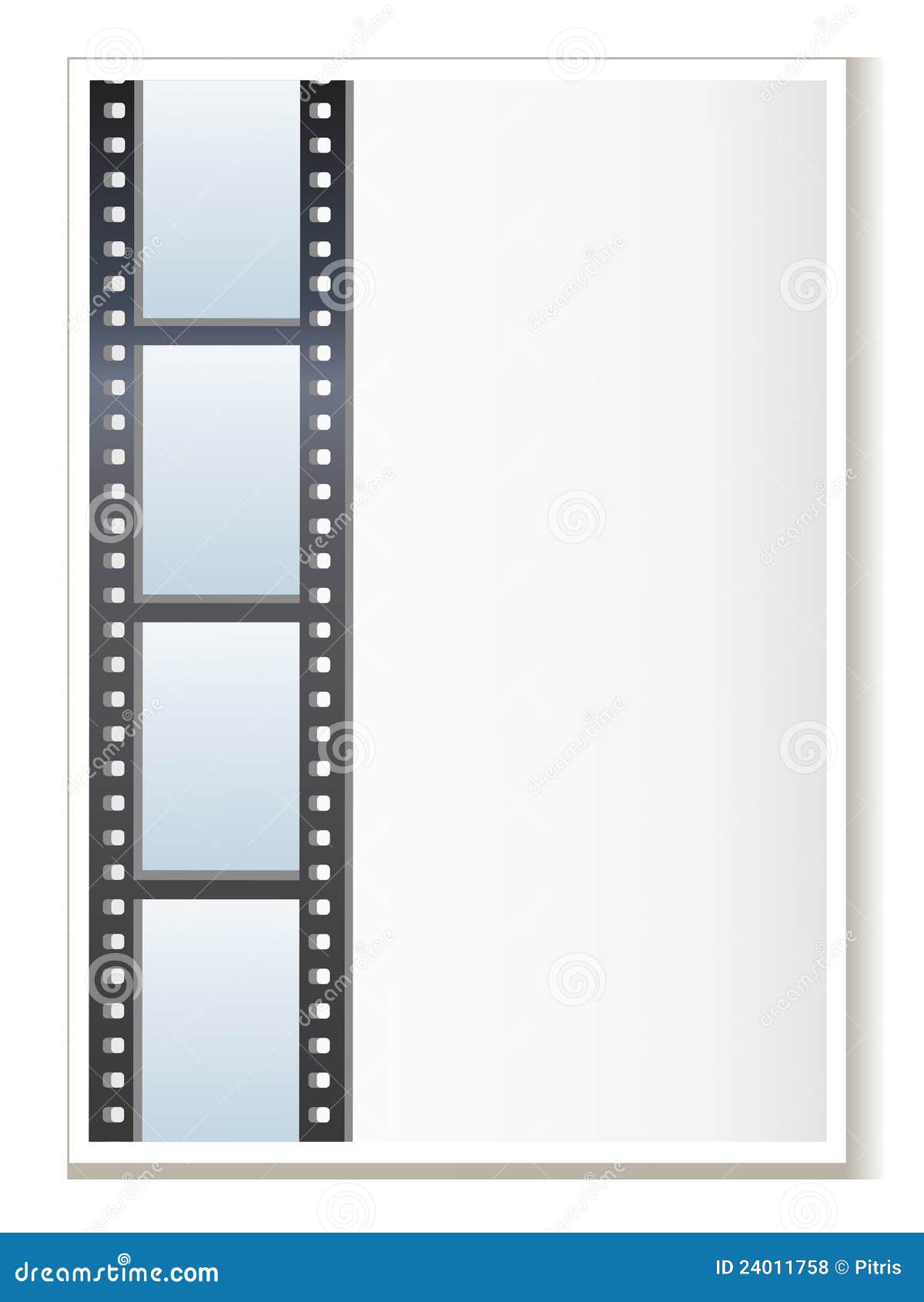 Blank Photo, Video Template Stock Vector - Illustration of empty, strip ...