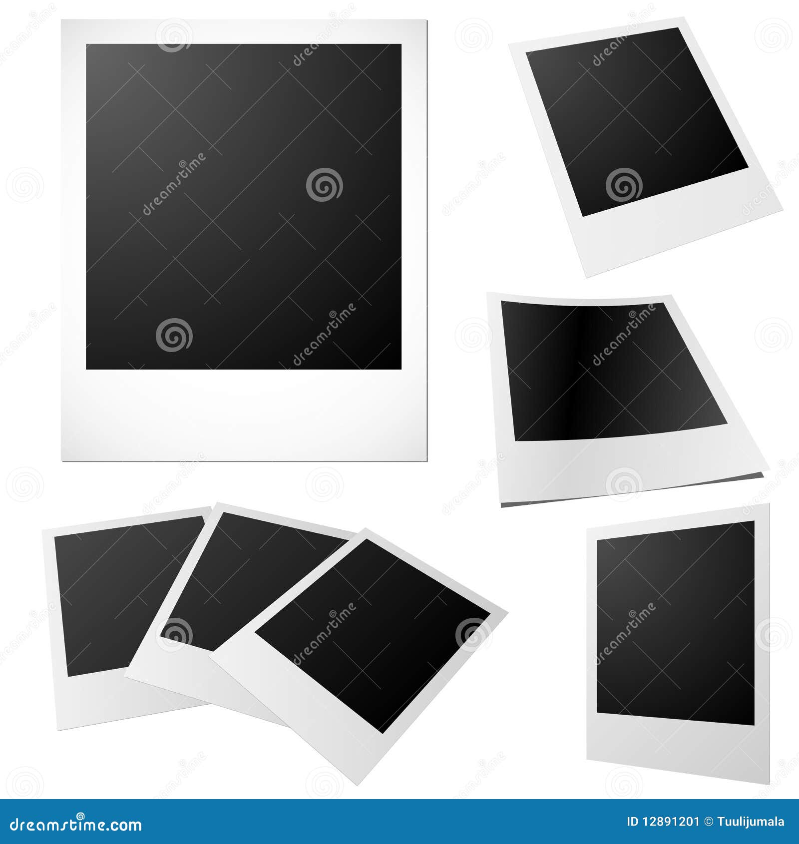 Blank photos stock vector. Illustration of square, empty - 12891201