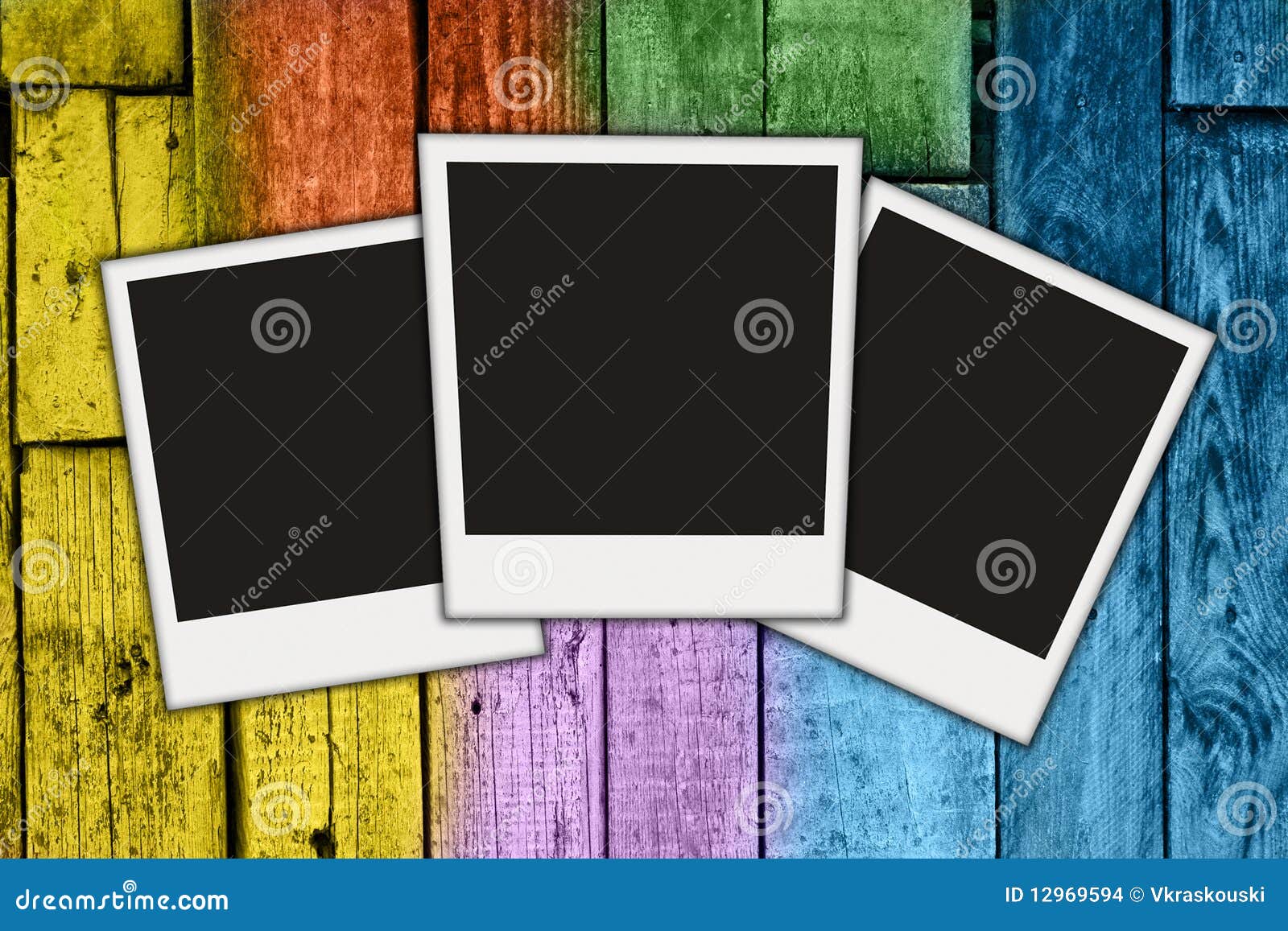 Blank photos stock illustration. Illustration of grunge - 12969594