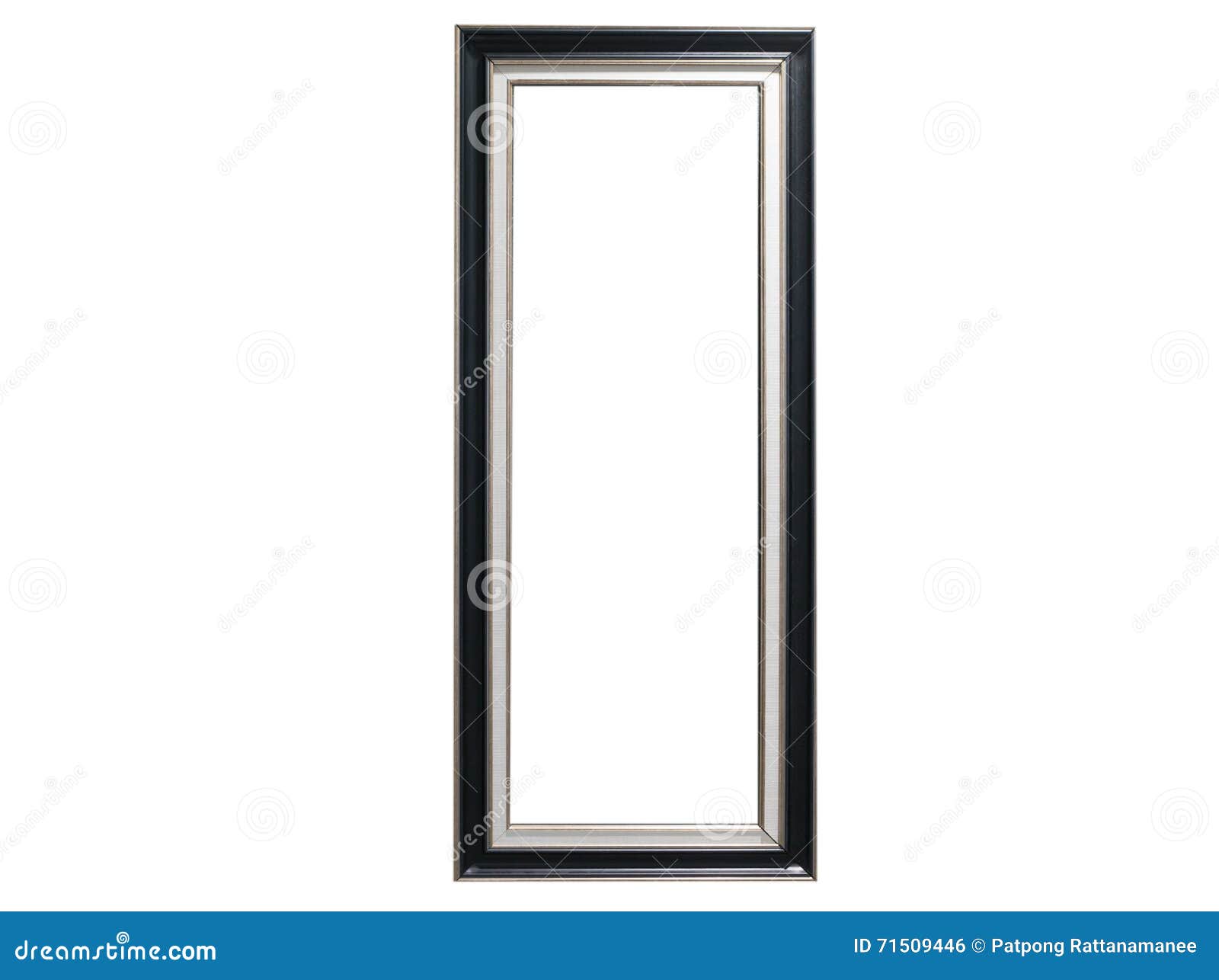 Blank Picture Black Frame Template Isolated on Wall Stock Photo - Image ...