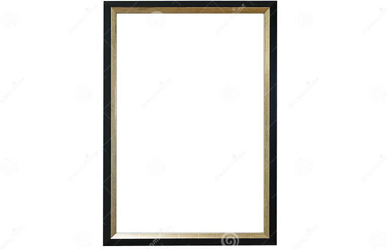 Blank Picture Black Frame Template Isolated on Wall Stock Image - Image ...