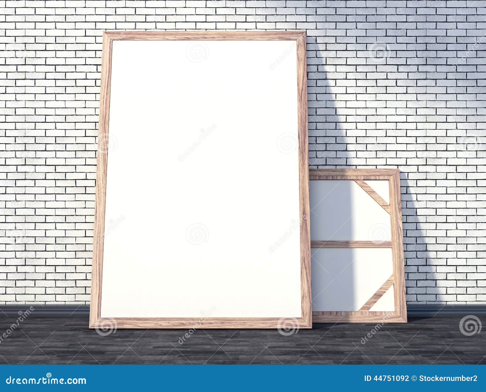 Blank picture on brick stock illustration. Illustration of indoors ...