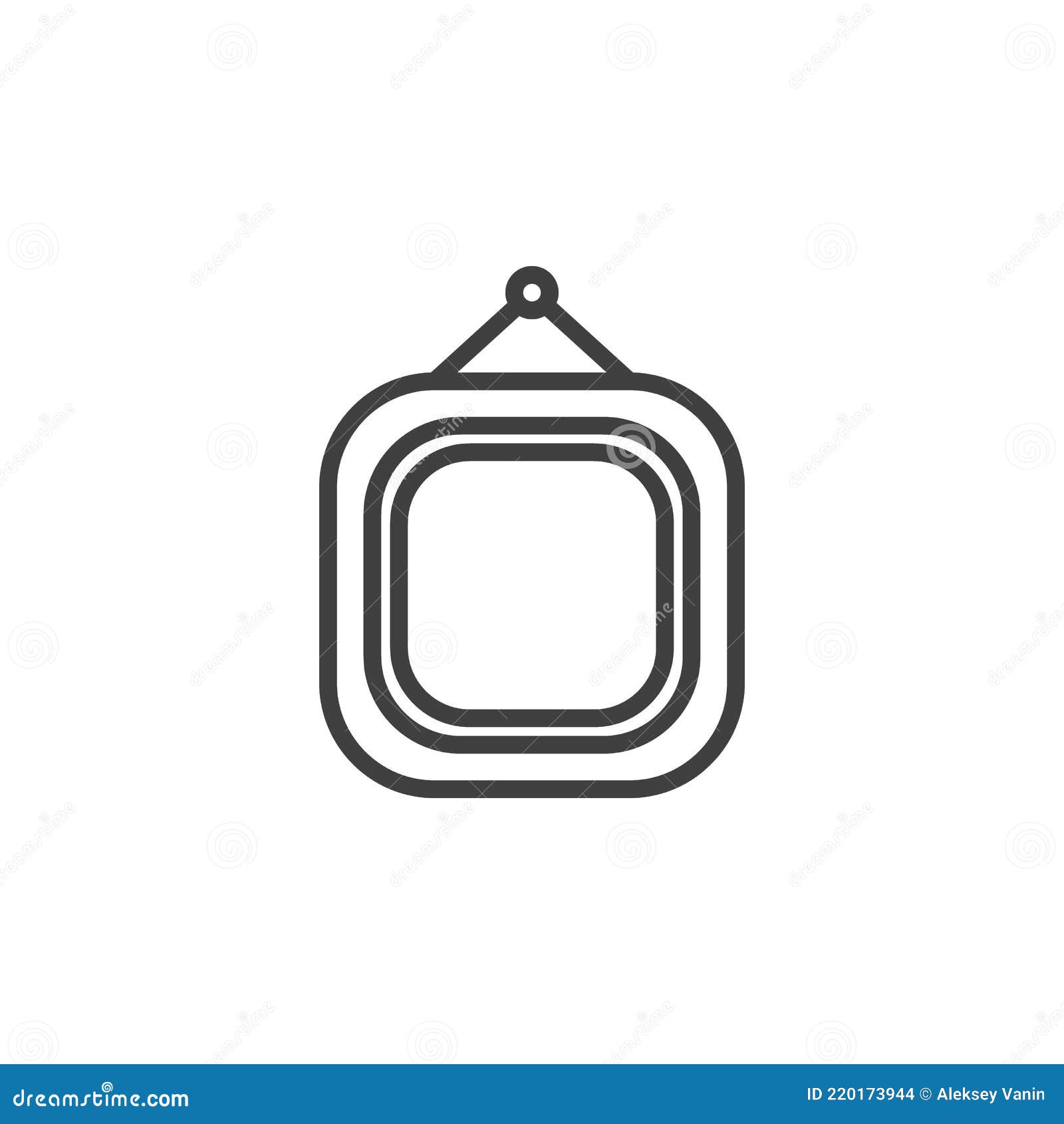 Blank Picture Frame Line Icon Stock Vector - Illustration of vector ...