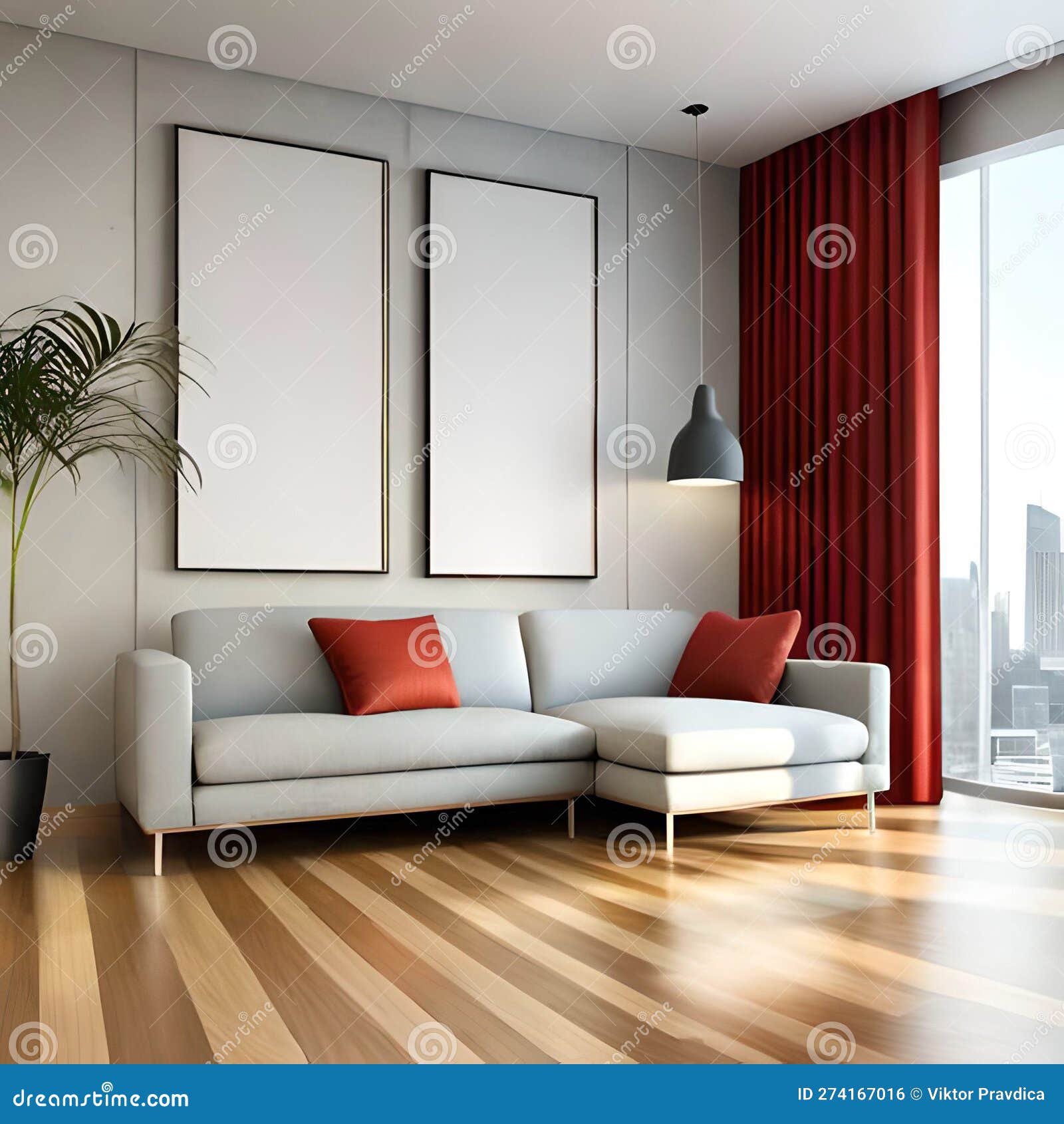 Blank Picture Frames in Modern Home Stock Photo - Image of indoor ...