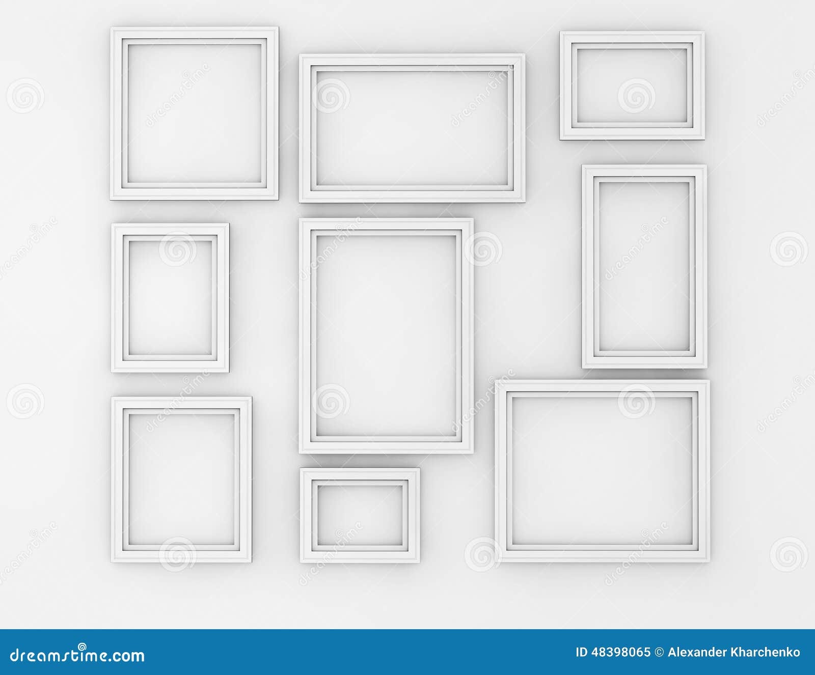 Blank Picture Frames set stock image. Image of abstract - 48398065