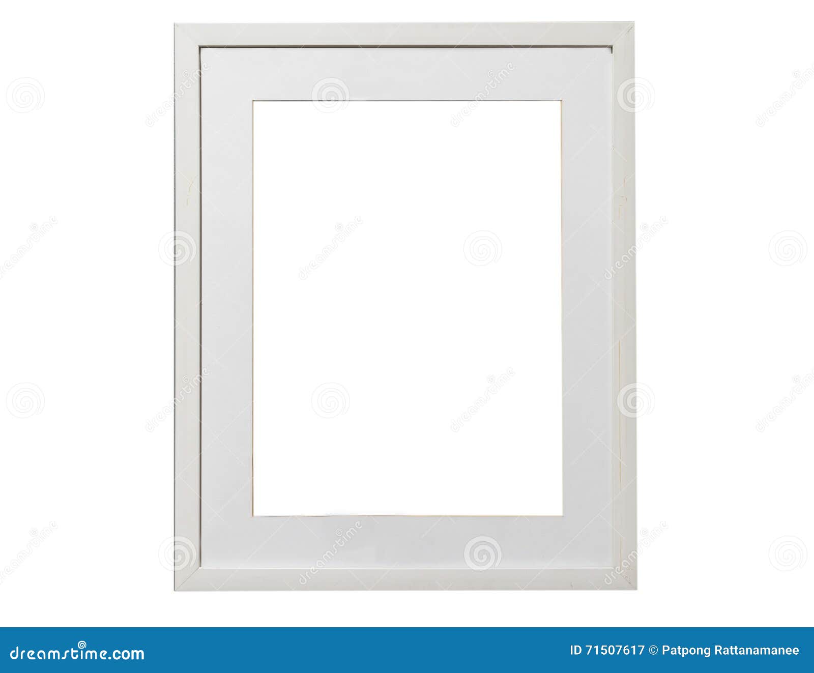 Blank Picture White Frame Template Isolated on Wall Stock Image - Image ...