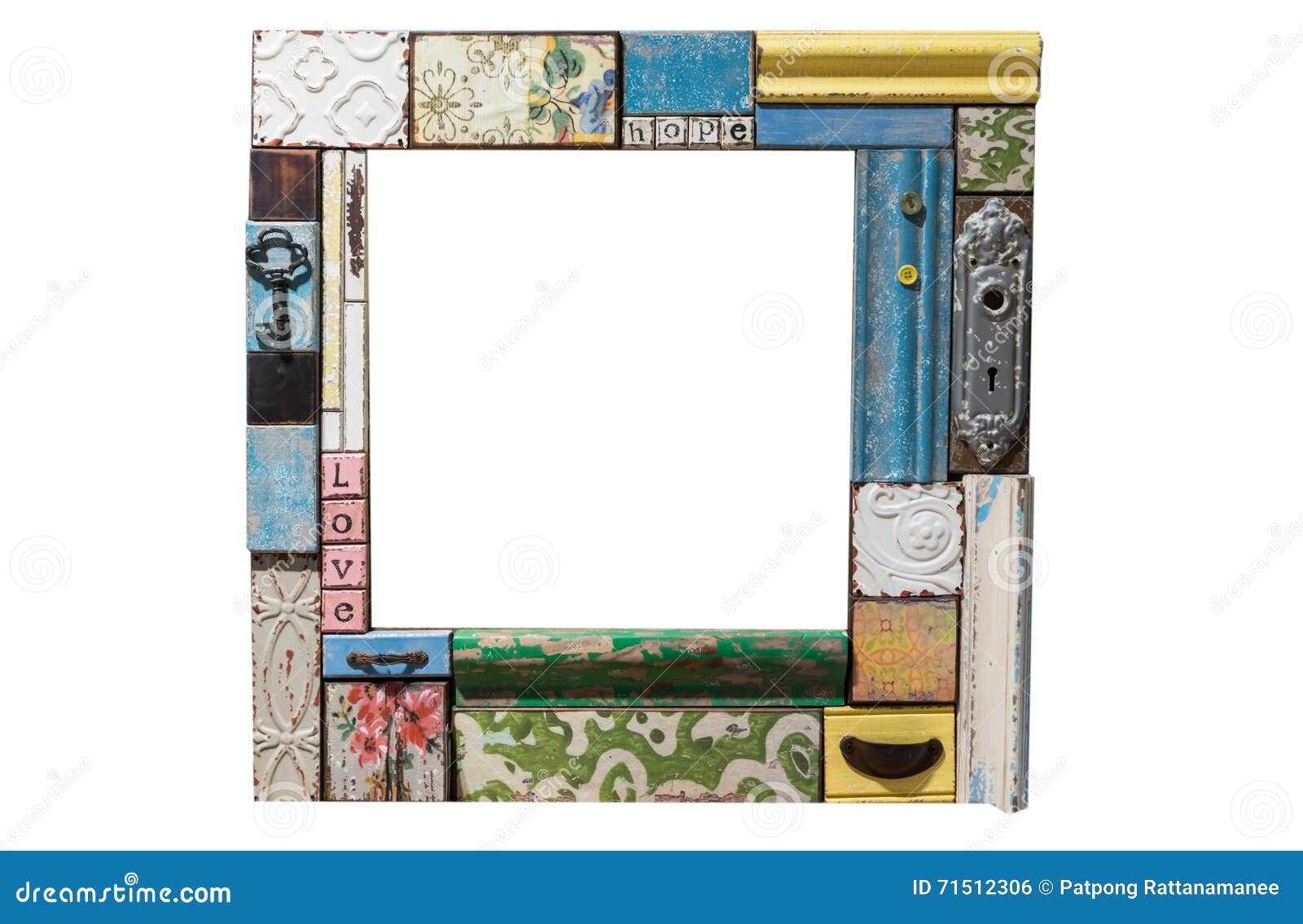Blank Picture Wood Frame Template Isolated Stock Photo - Image of frame ...