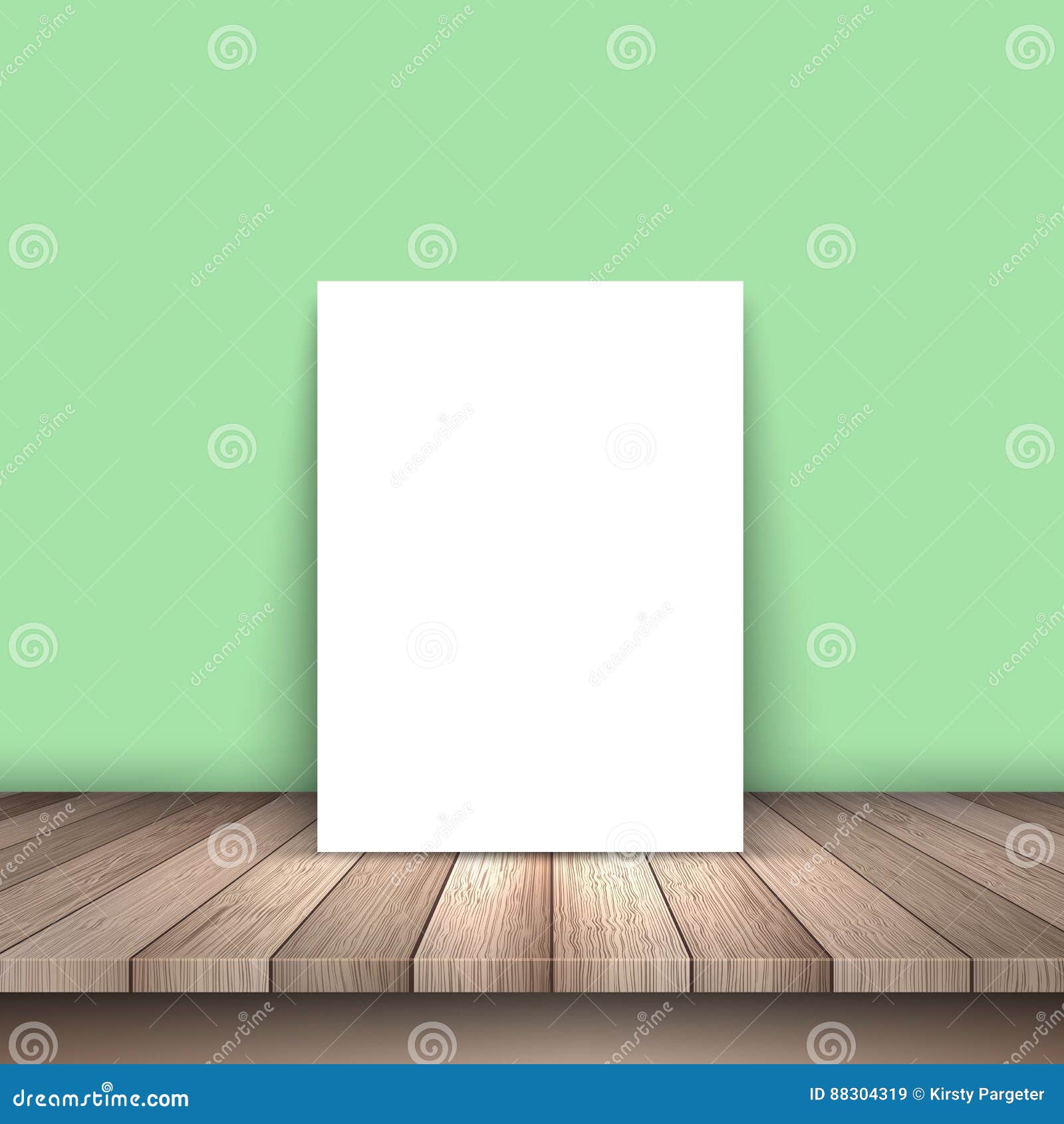 Blank Picture on Wooden Table Stock Vector - Illustration of flyer ...