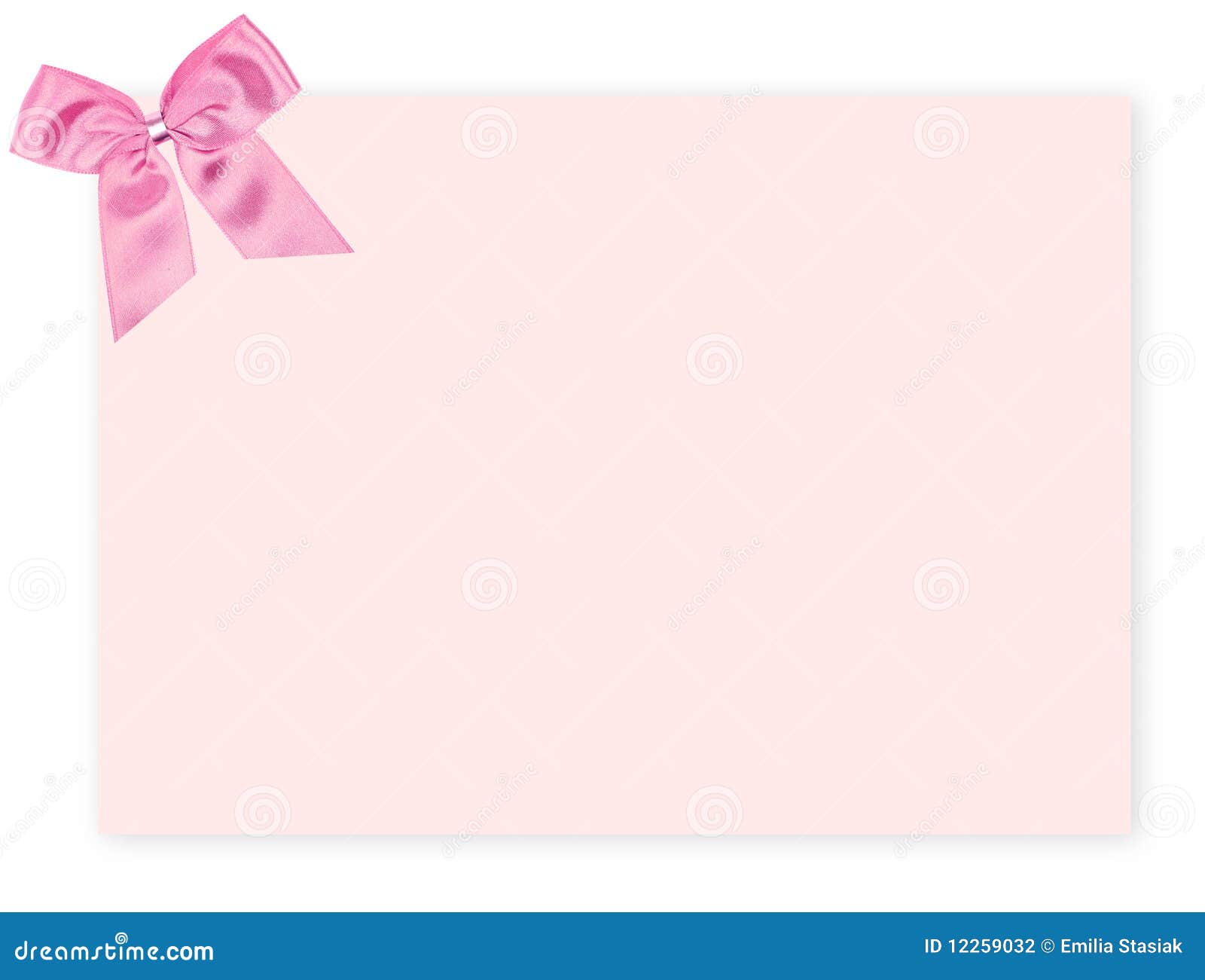 Blank Pink Gift Tag with a Bow Stock Photo - Image of festive, idea ...
