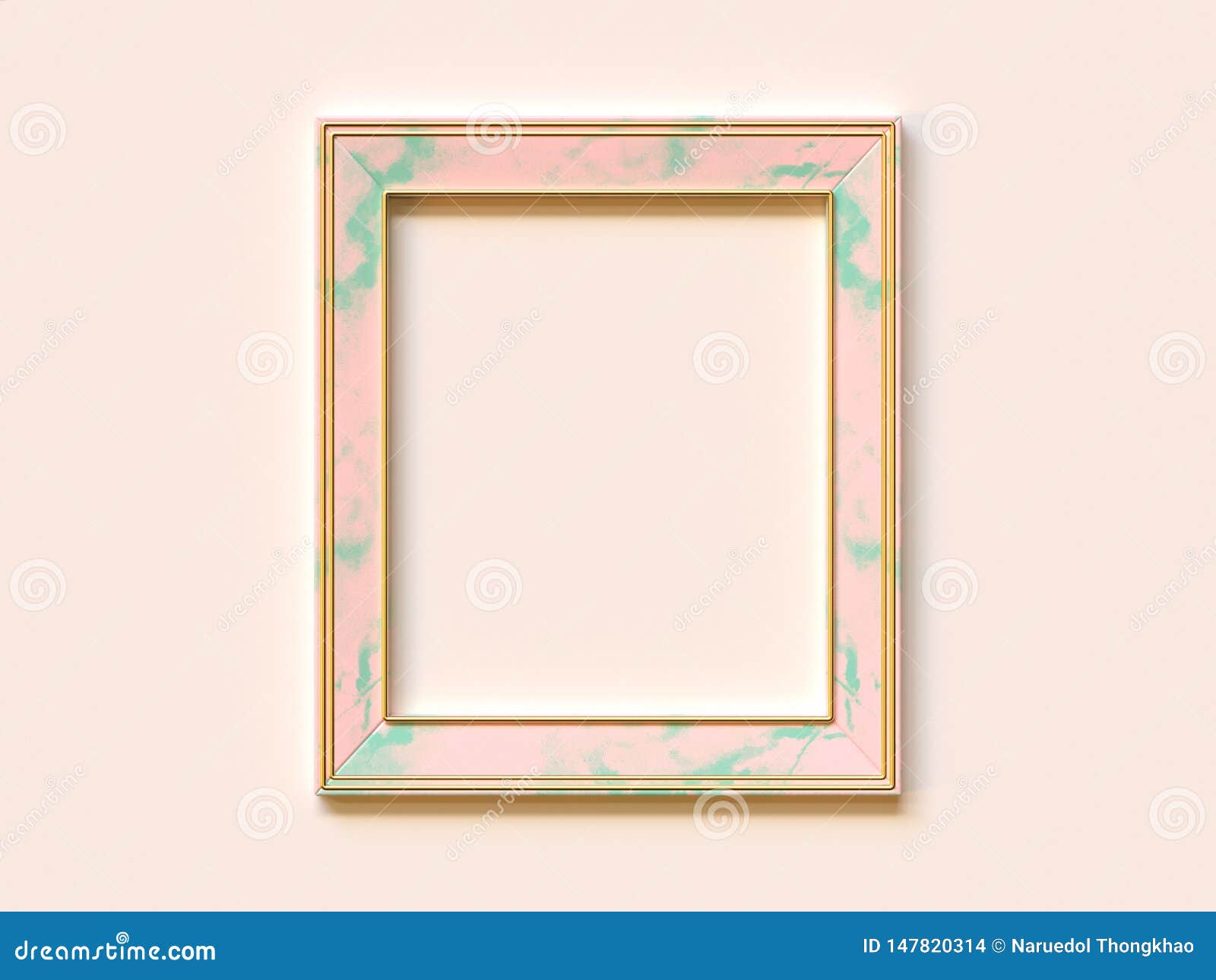 Blank Pink Green Texture Frame Abstract Minimal Geometric Shape Flat ...