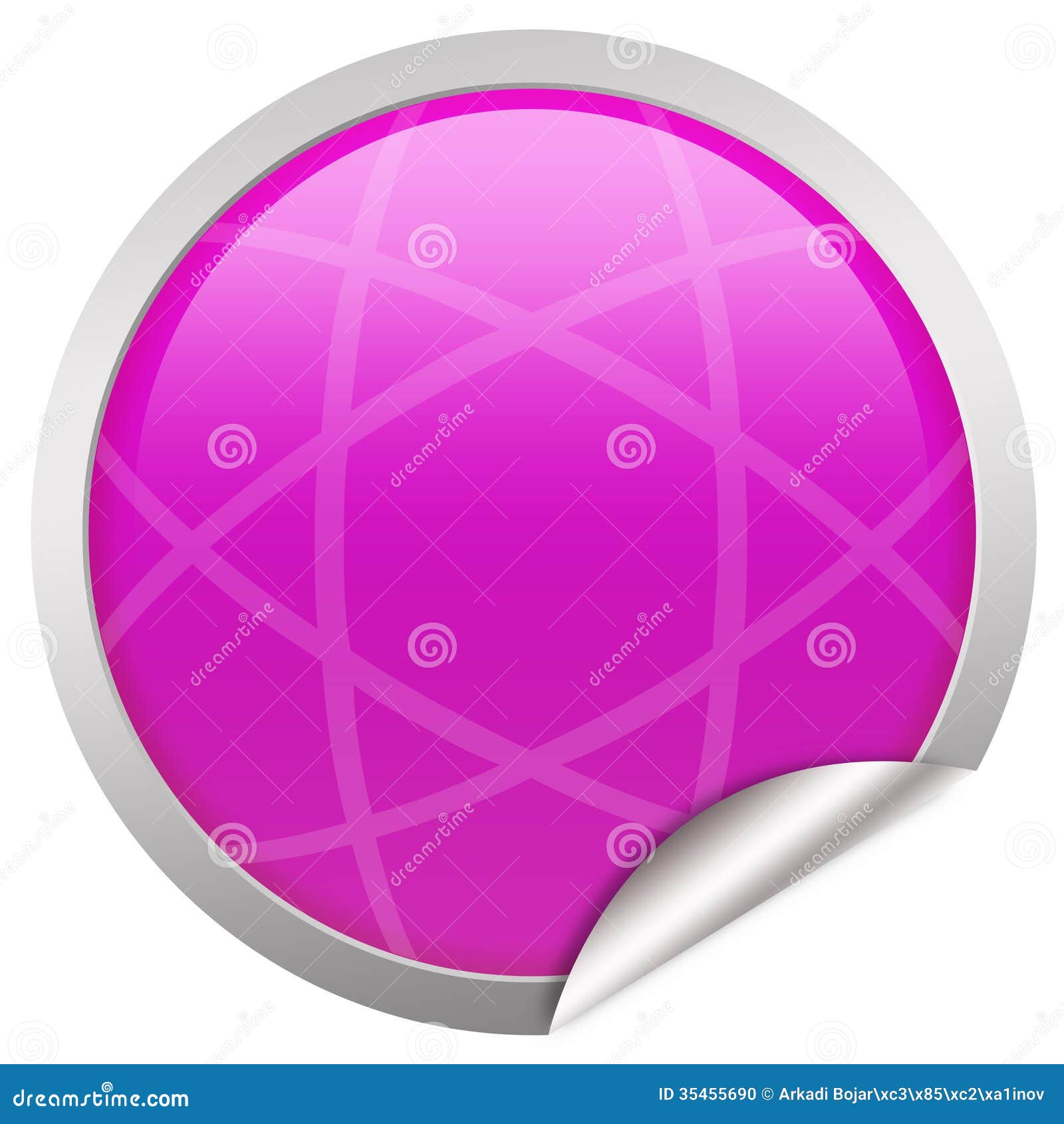 Blank pink label stock illustration. Illustration of note - 35455690