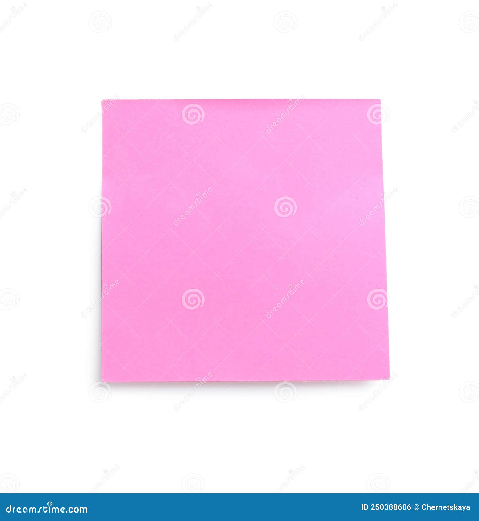 Blank Pink Sticky Note Isolated on White. Space for Text Stock Photo ...