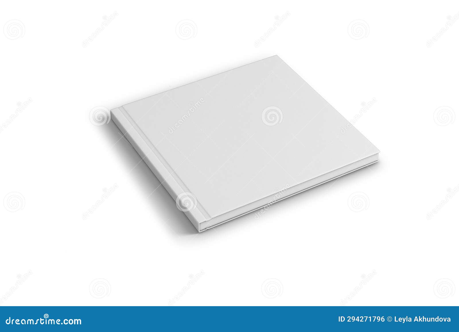 Blank Plain Landscape Book Mockup Isolated on White Background. Stack ...