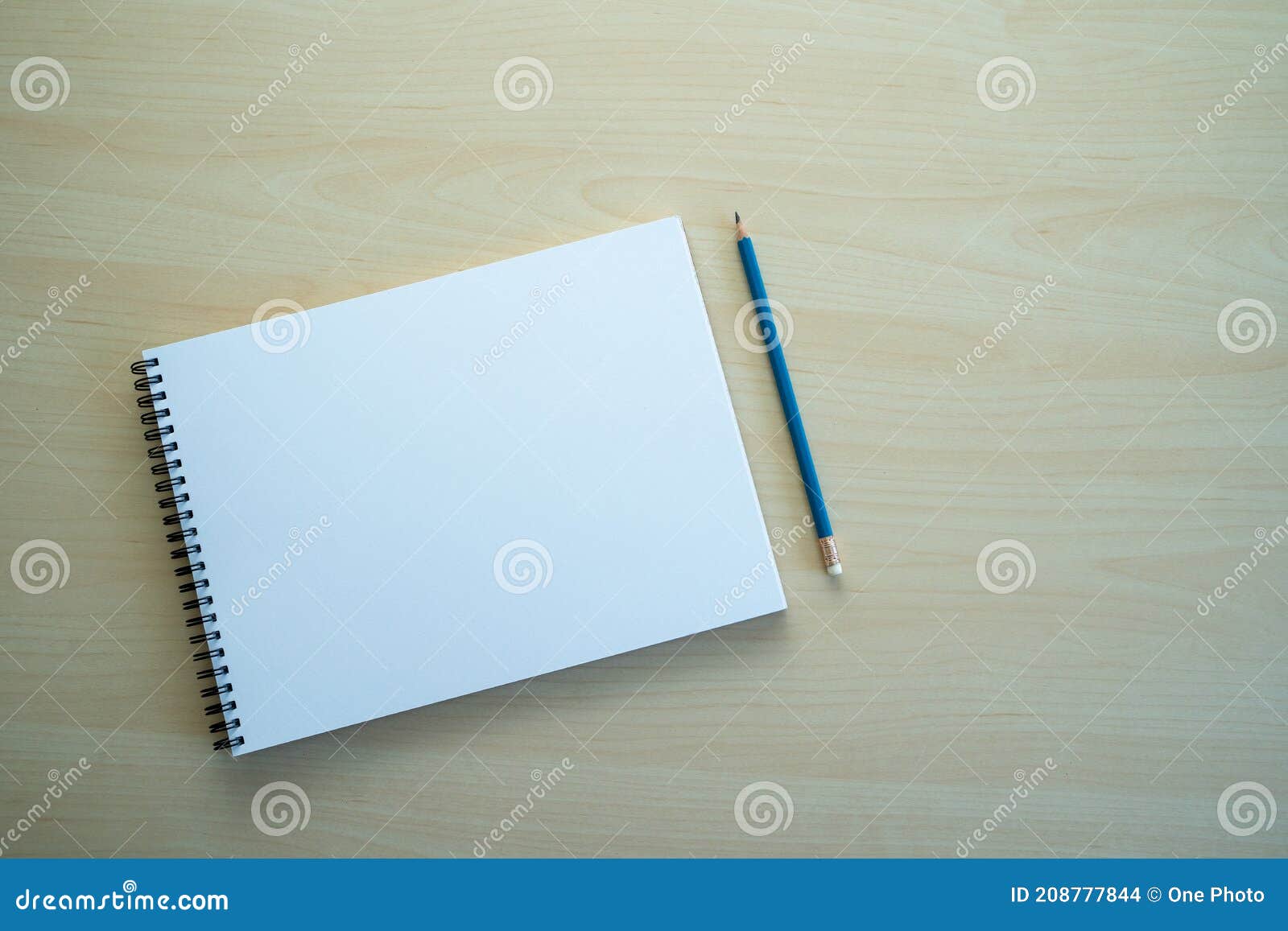 Blank Plain Notebook Top View Blank Design Concept Background for ...