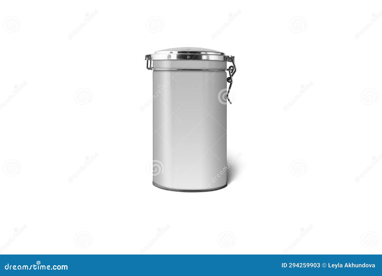 Blank Plain Tea Packaging Container Isolated on White Background. Stock ...