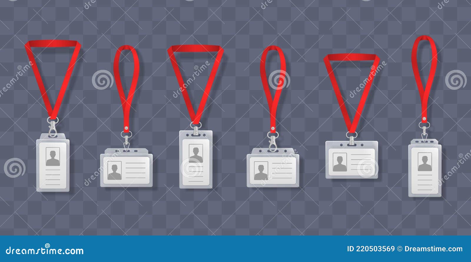 Blank Plastic Access Badge for Identification Card Stock Vector ...