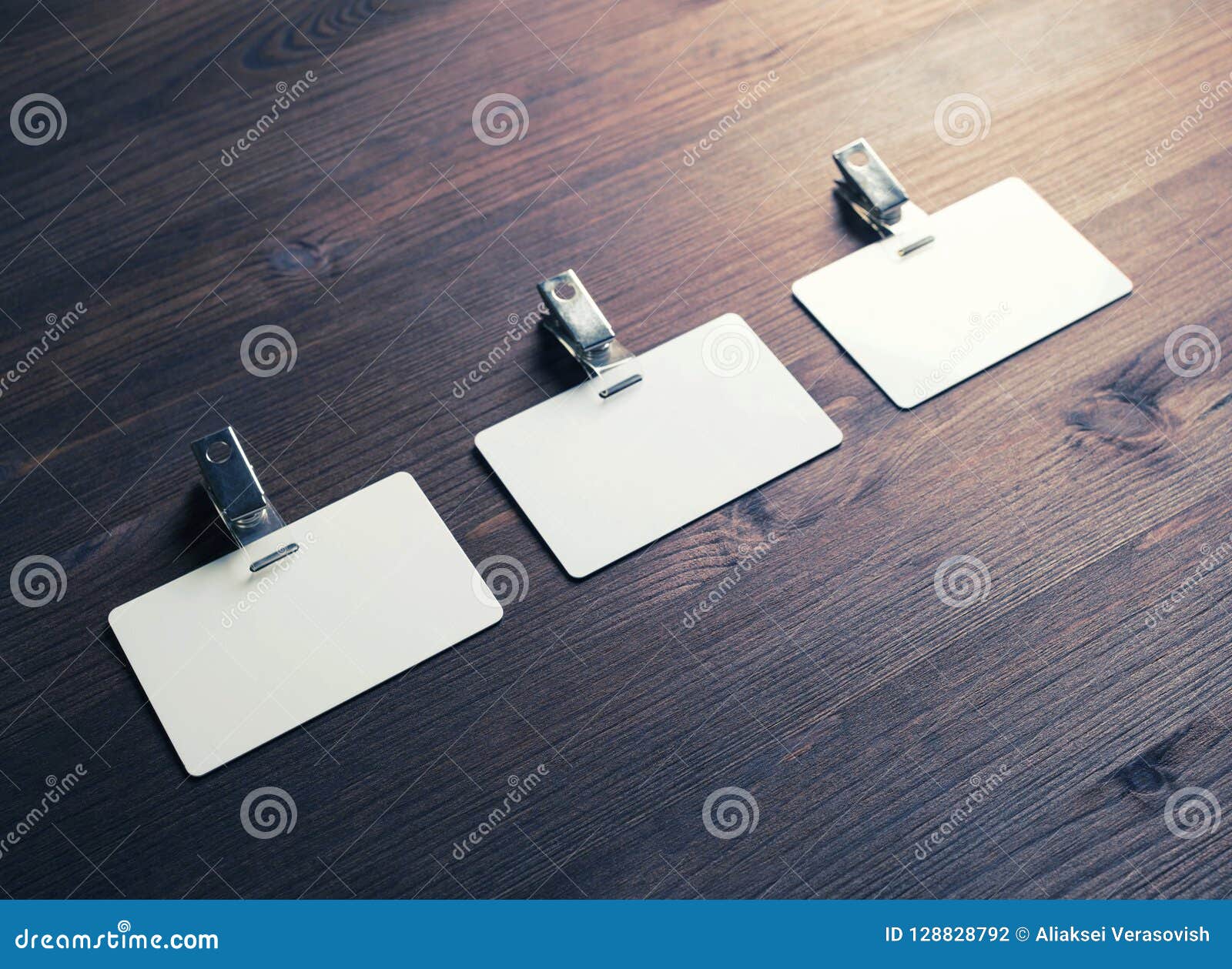 Blank plastic badges stock photo. Image of card, badge - 128828792