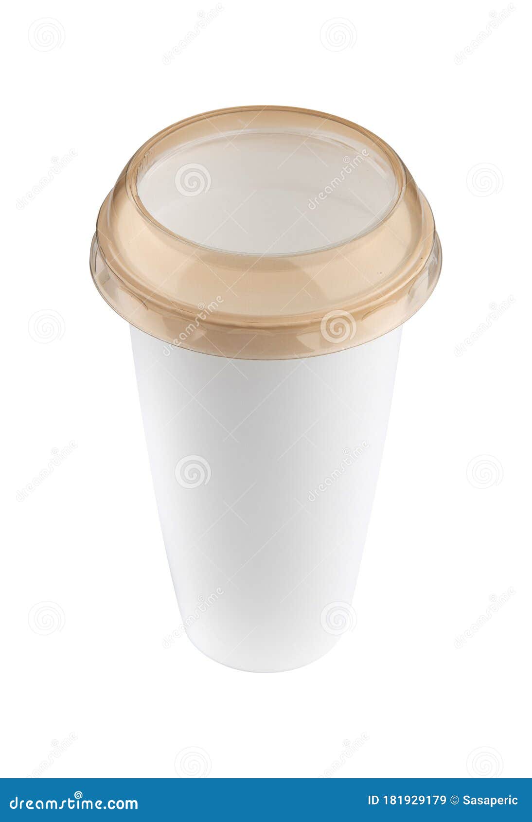 Blank Plastic Coffee Package Cup Isolated Stock Image - Image of ...