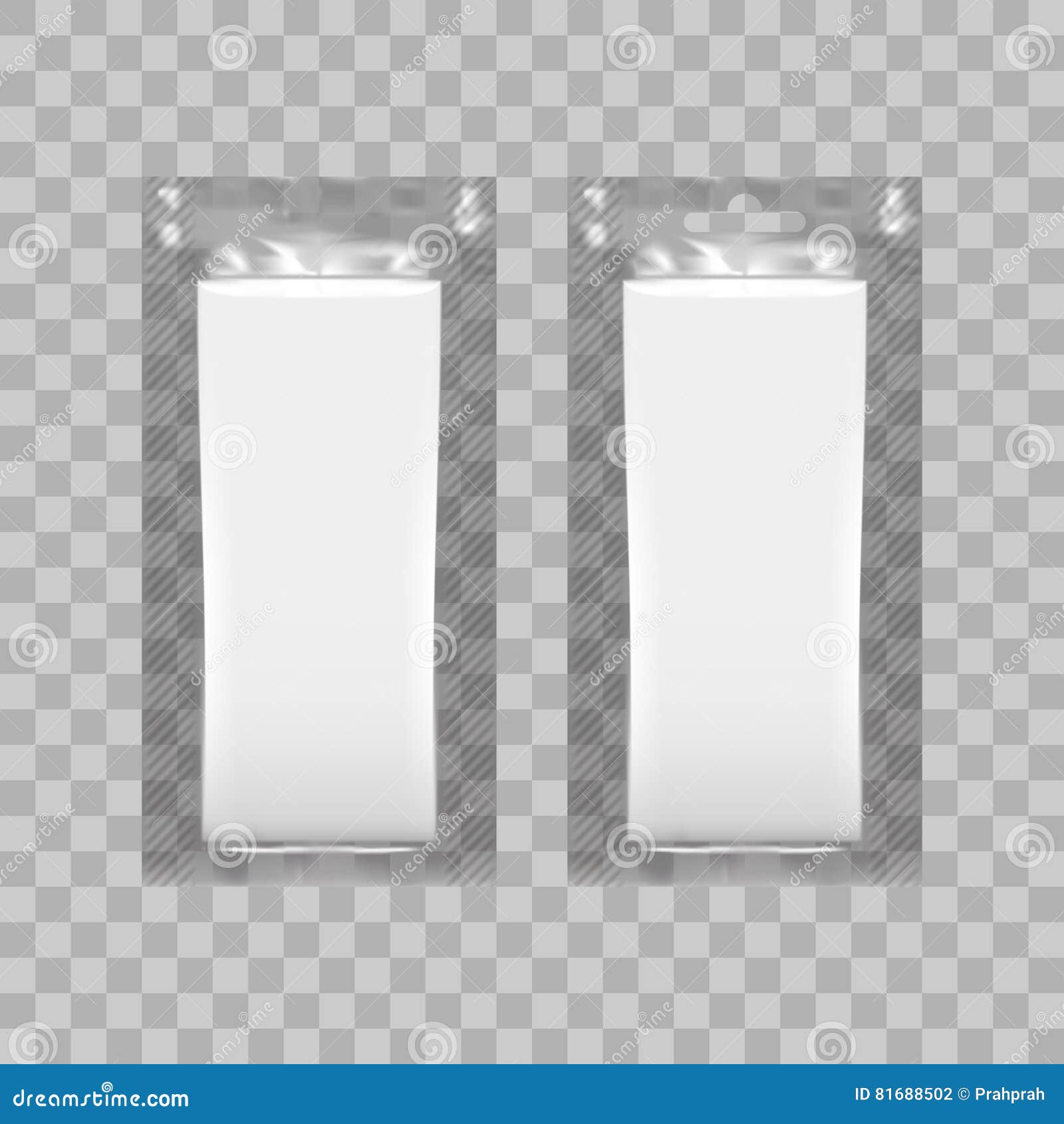 Blank Wet Wipe Resealable Packs, Realistic Vector Mockup Set. Flushable ...