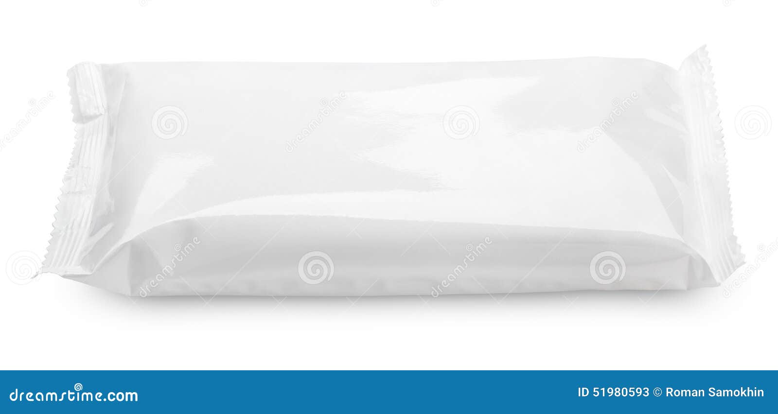 Blank Plastic Pouch Food Packaging on White Stock Image - Image of ...