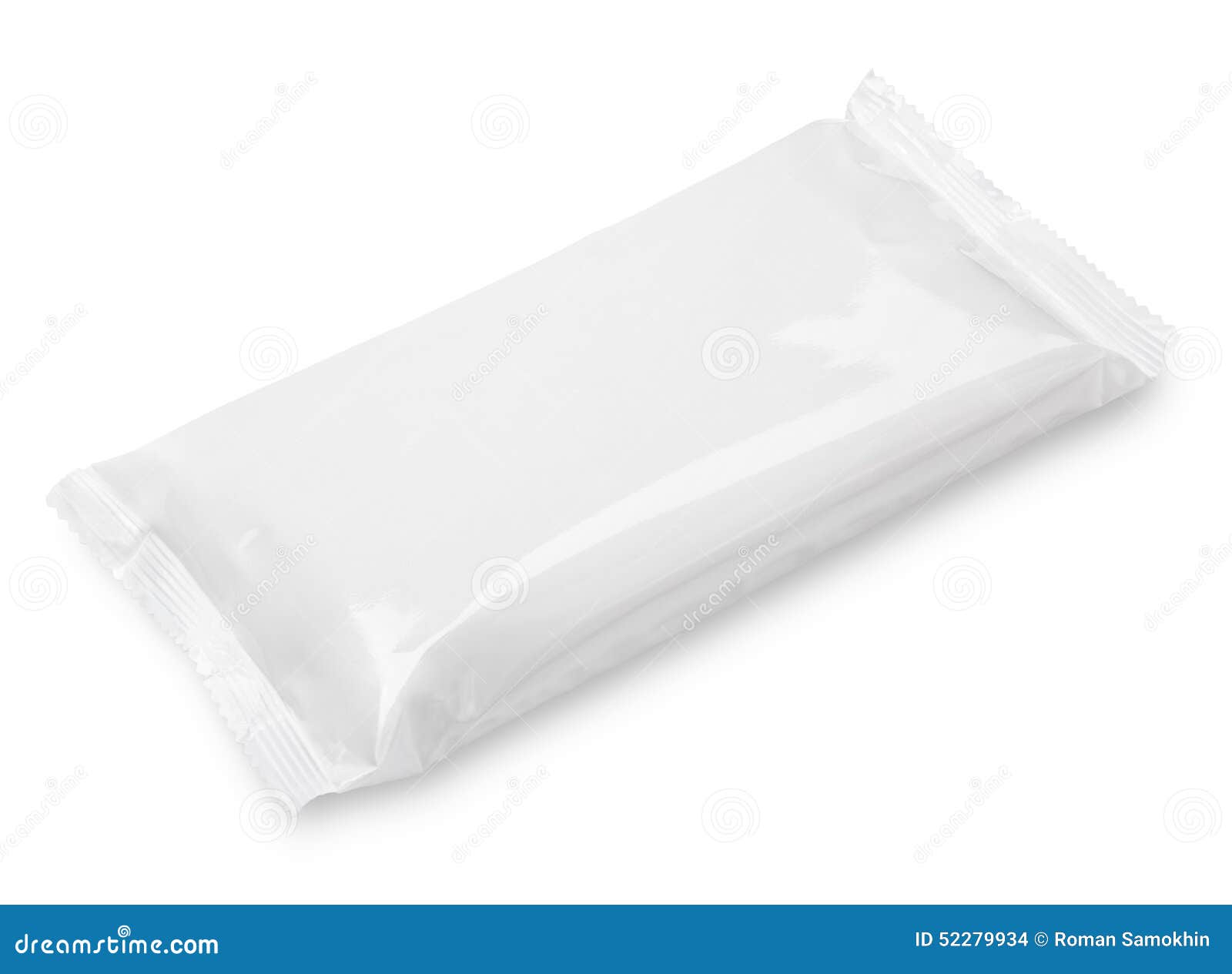 Blank Plastic Pouch Food Packaging on White Stock Photo - Image of gray ...