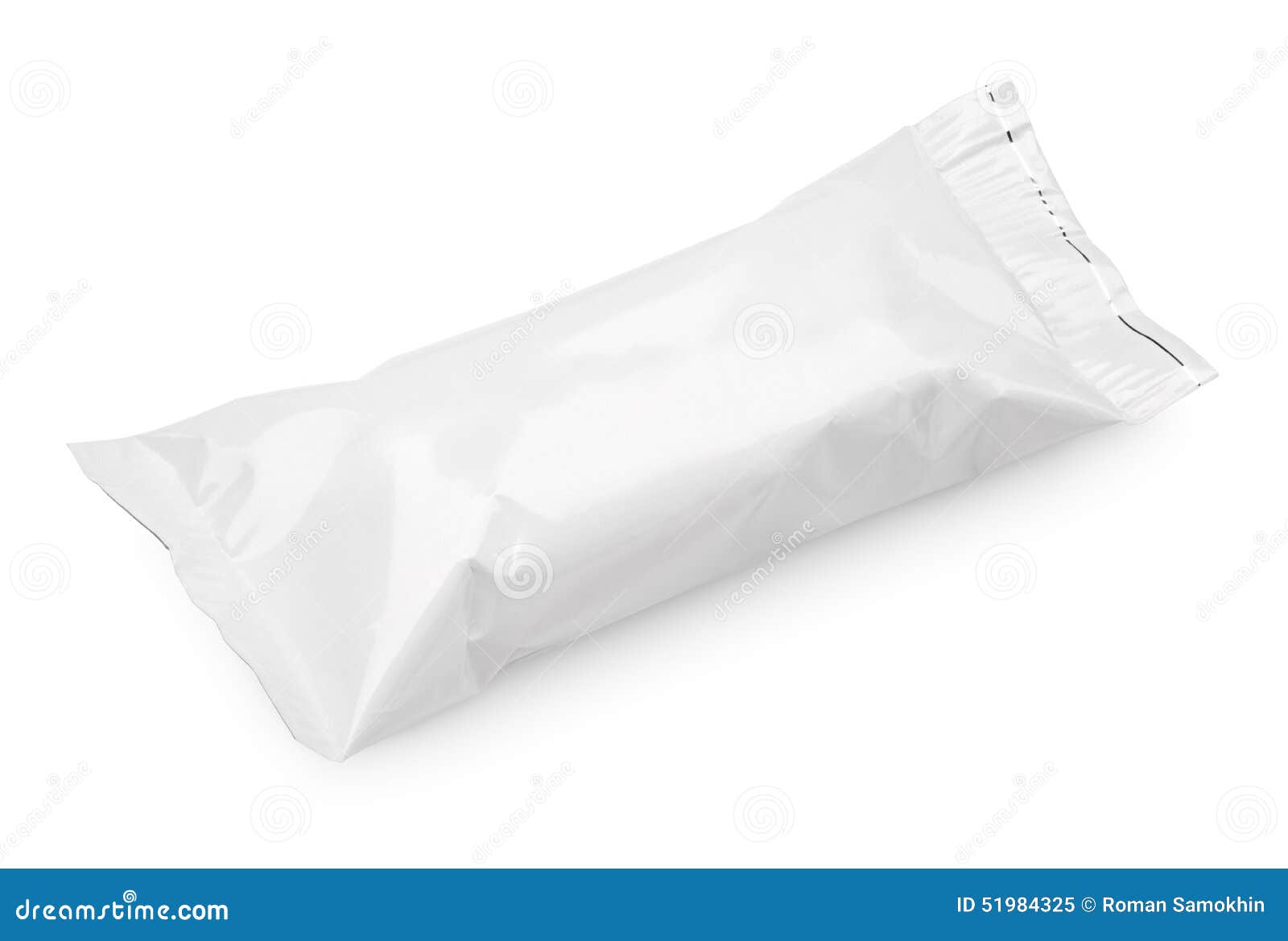 Blank Plastic Pouch Food Packaging on White Stock Image - Image of ...