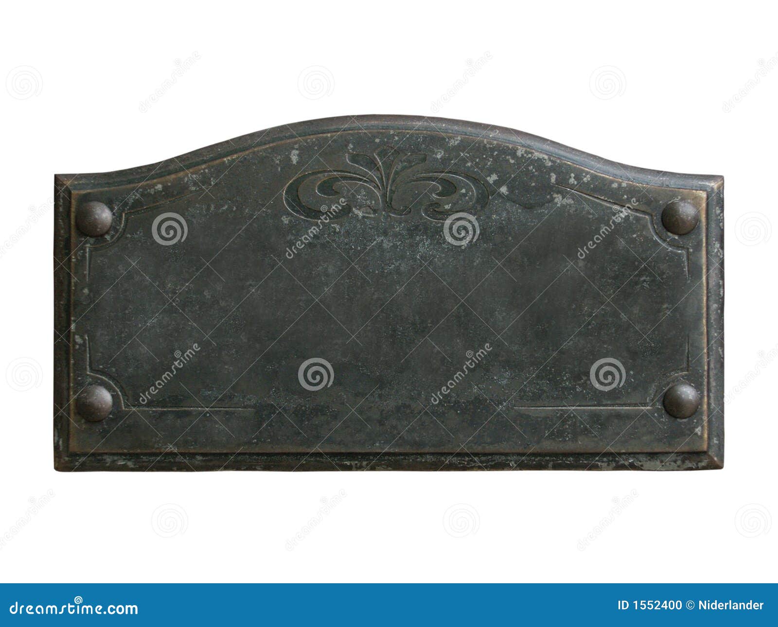 Blank plate stock photo. Image of object, bronze, mounted - 1552400
