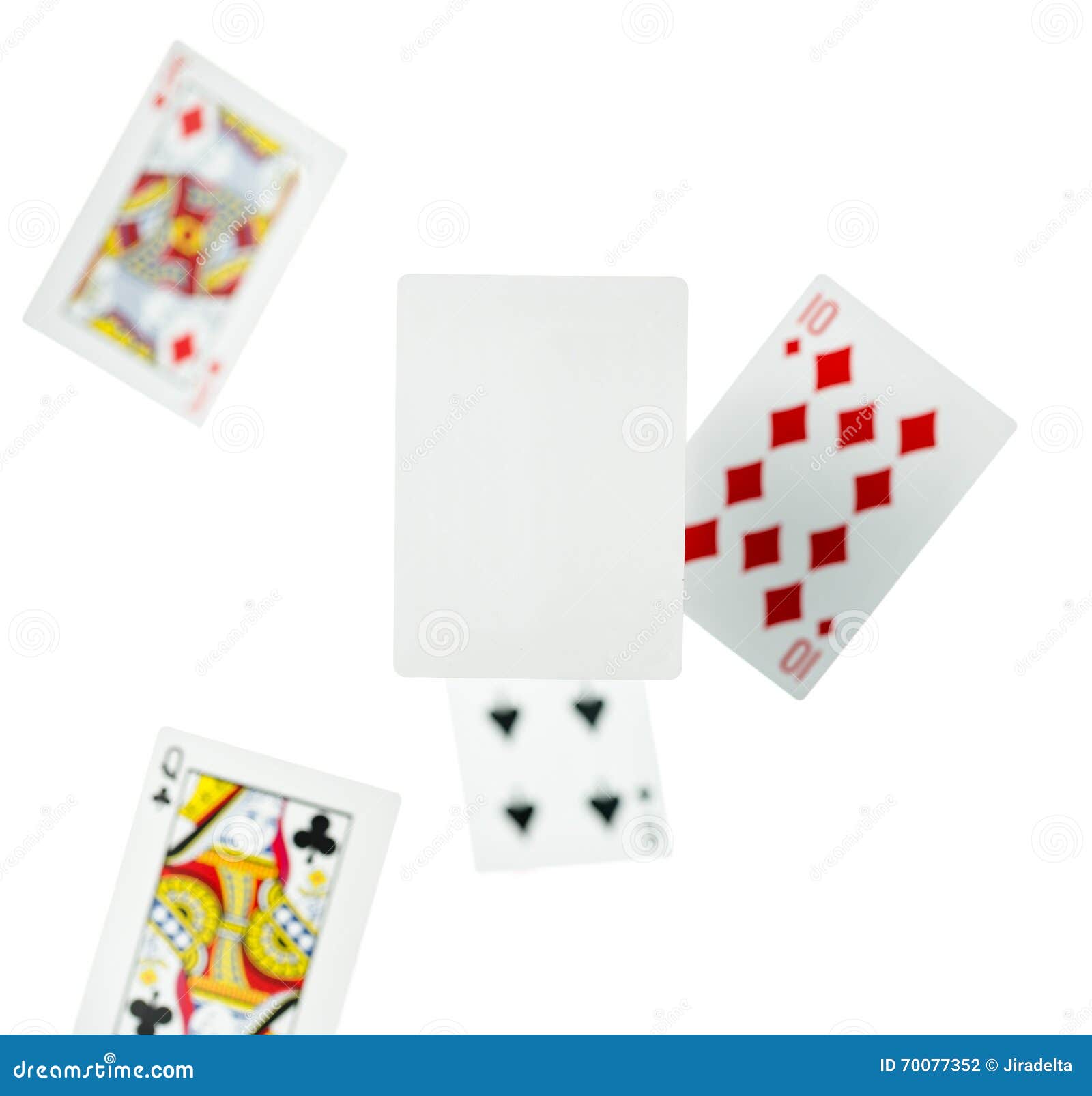 Blank play card stock photo. Image of flying, blank, success - 70077352