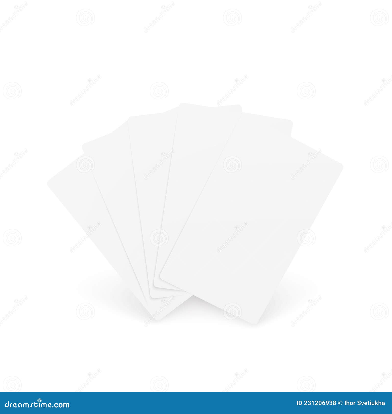 Blank Playing Cards. Template Poker Cards Isolated On White Background ...