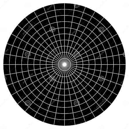 Blank Polar Graph Paper - Protractor - Pie Chart Vector Stock Vector ...