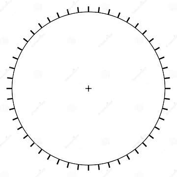 Blank Polar Graph Paper - Protractor - Pie Chart Vector Stock Vector ...