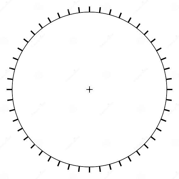 Blank Polar Graph Paper - Protractor - Pie Chart Vector Stock Vector ...