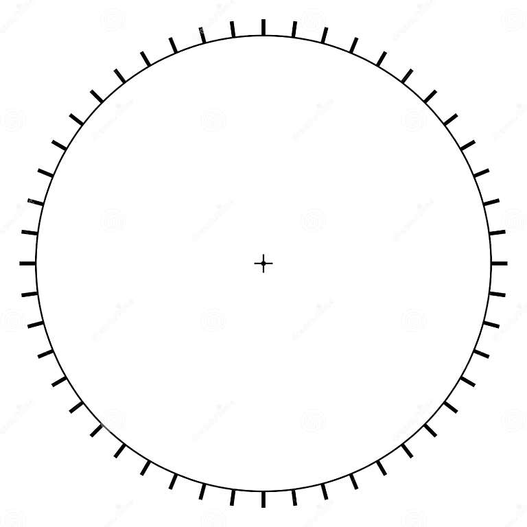 Blank Polar Graph Paper - Protractor - Pie Chart Vector Stock Vector ...