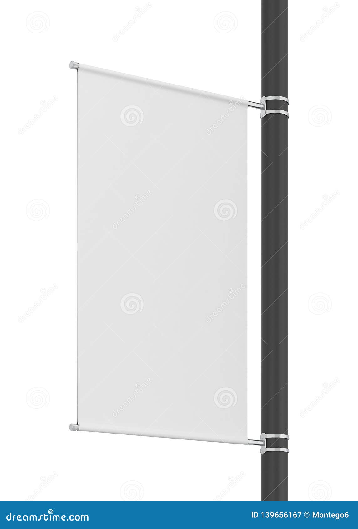Blank pole banner mockup stock illustration. Illustration of clear ...