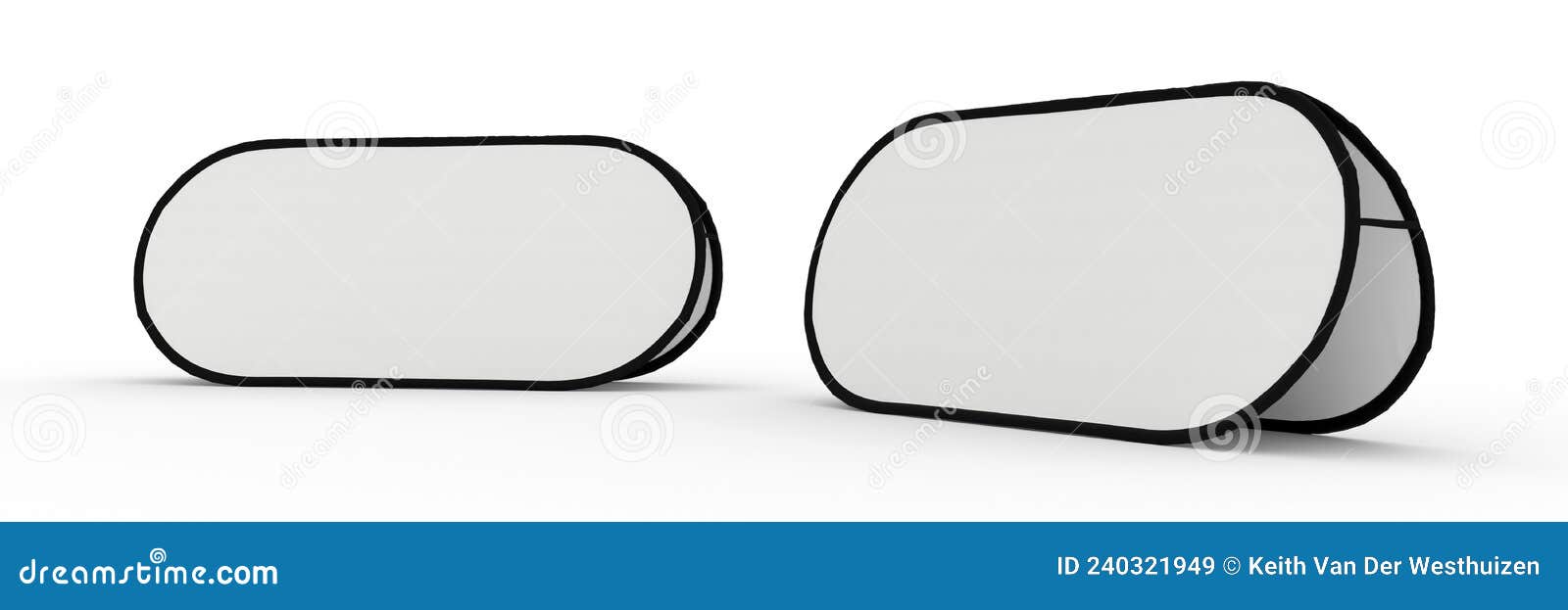 Blank Pop Up Event Banner Display Template Viewed From Different Angles ...