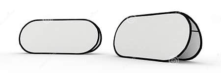 Blank Pop Up Event Banner Display Template Viewed from Different Angles ...