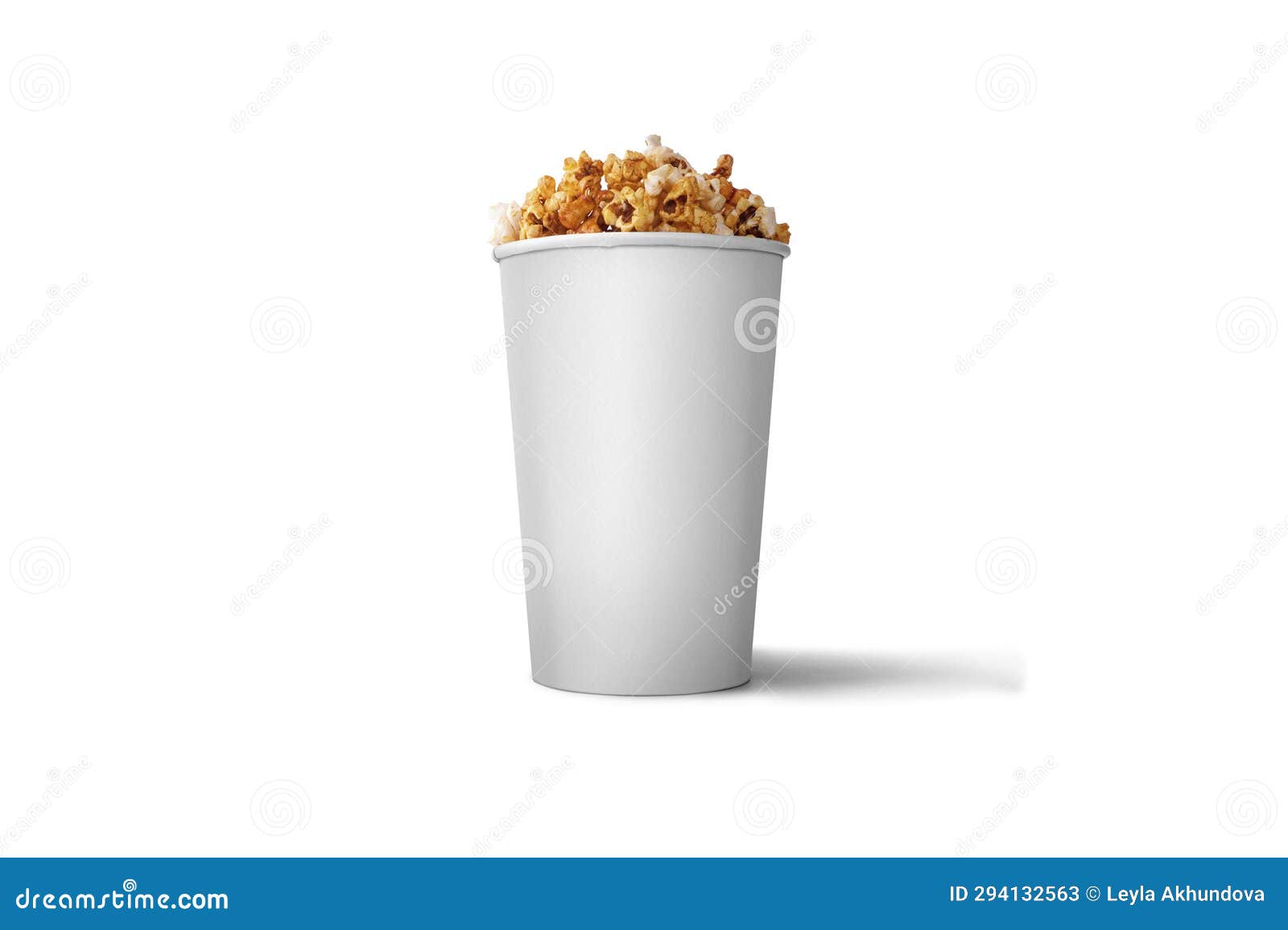Popcorn In Cardboard Box Hand Drawn Icon Vector Illustration ...
