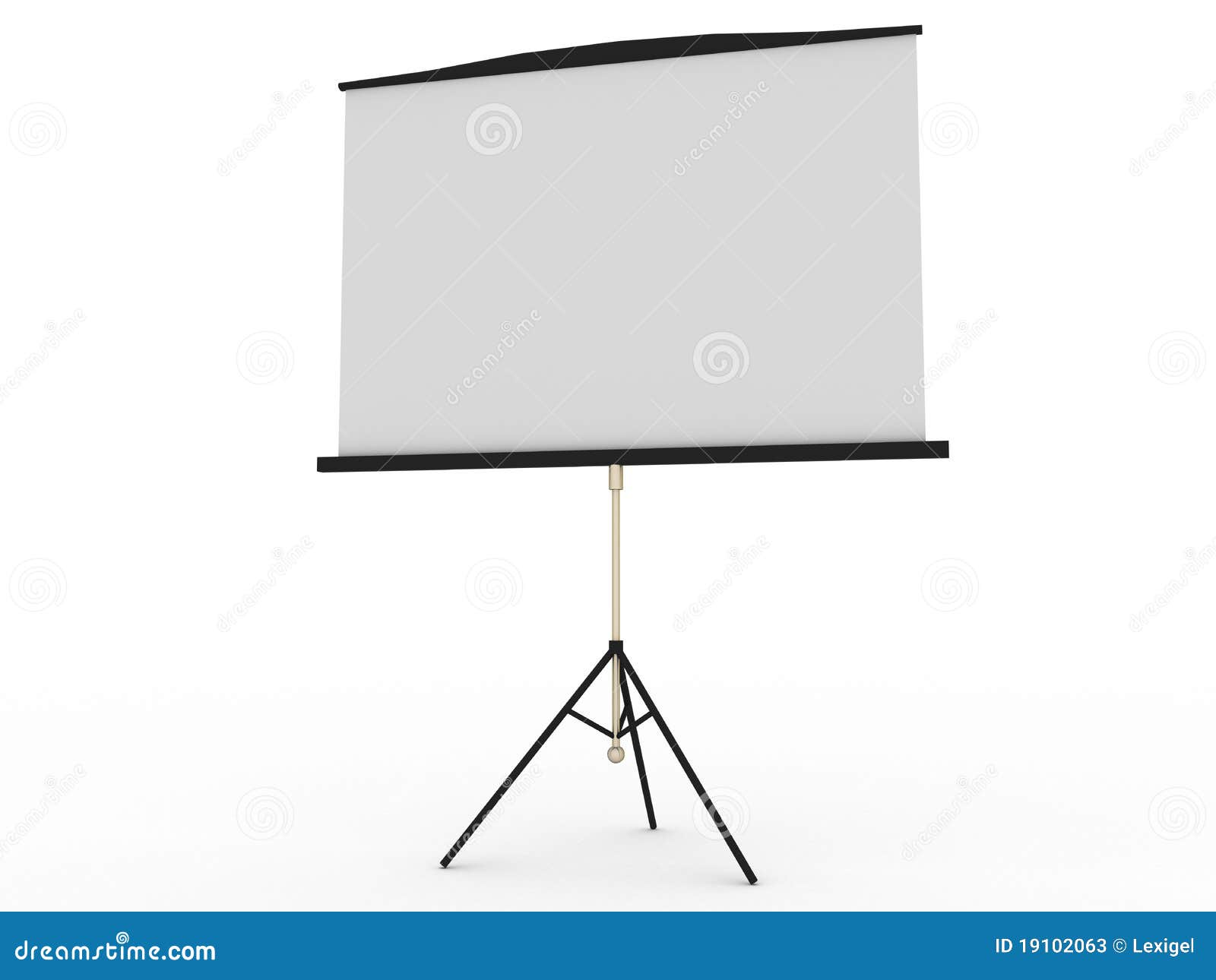 Blank Portable Projector Screen With World Map Cartoon Vector ...