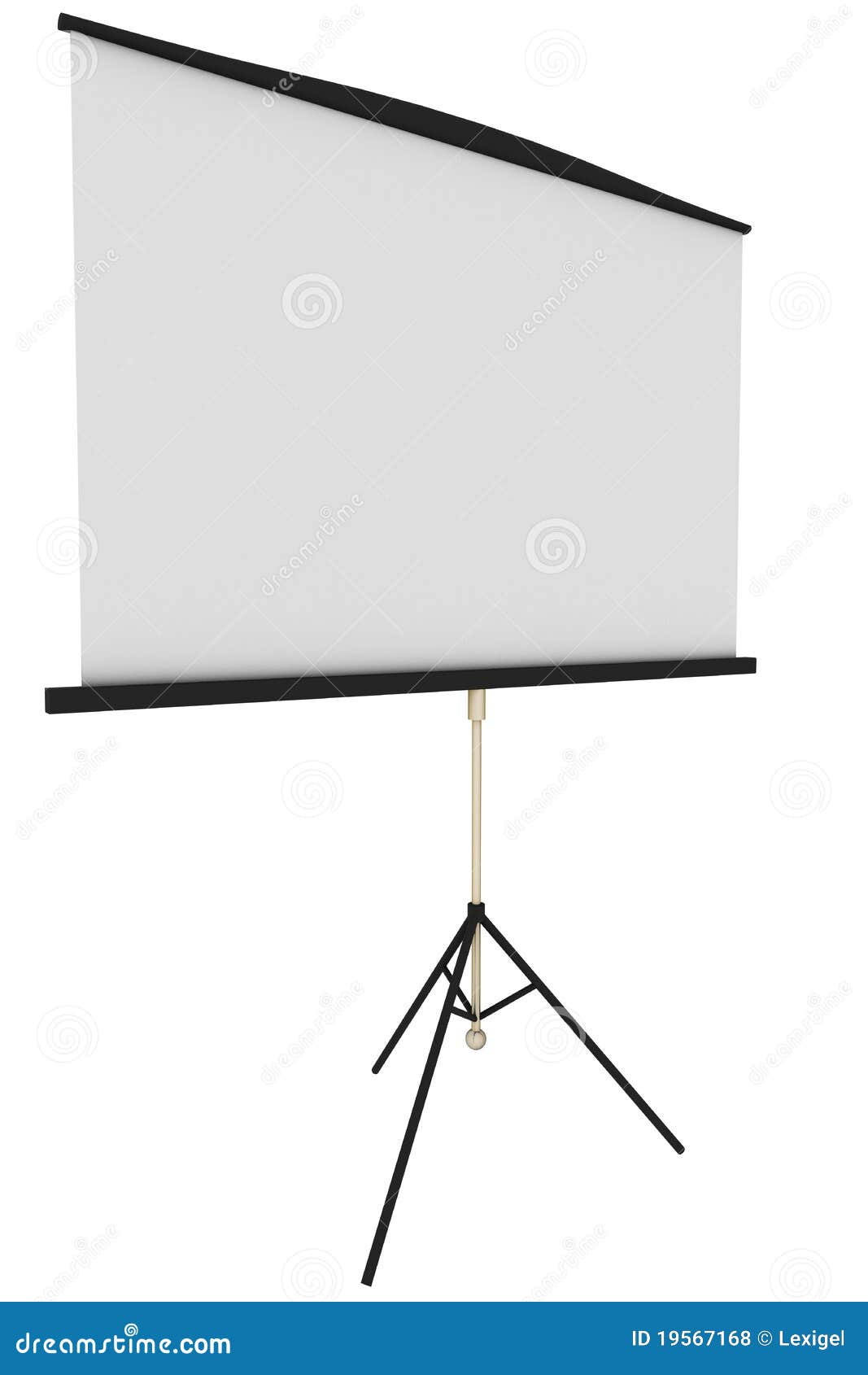 Blank Portable Projector Screen Stock Illustration - Illustration of ...