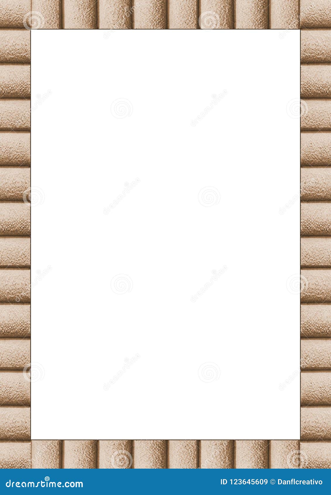 Blank Portrait Frame with Architectural Padding Borders Stock Image ...