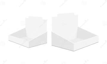 Blank POS Display Boxes Mockups, Side View Stock Vector - Illustration ...
