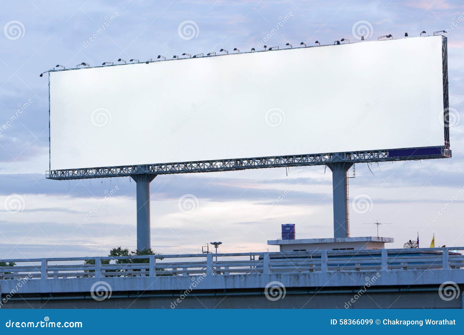 Blank Post Ads Billboard on Tollway : Clipping Path for Fill Stock ...