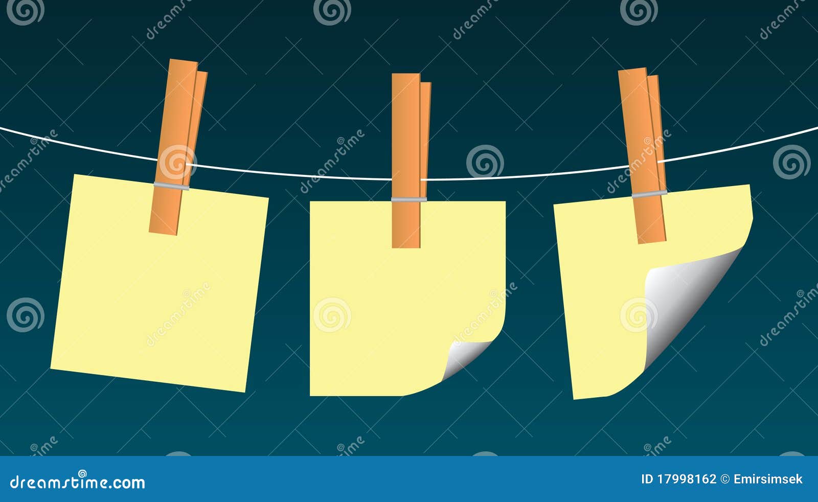 Blank Post-its stock vector. Illustration of design, organize - 17998162