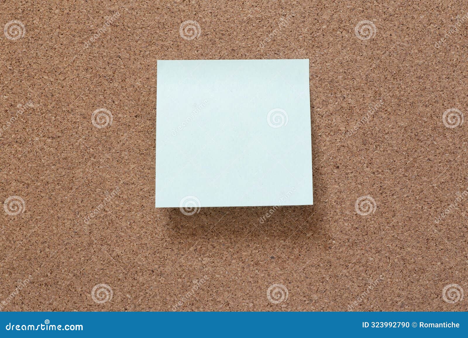 Blank Post it Note Sticked To Wooden Memory Board Stock Photo - Image ...