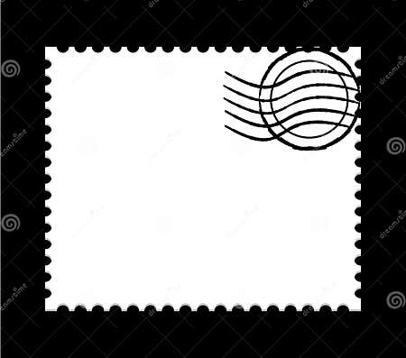 Blank post stamp stock vector. Illustration of philately - 13603314