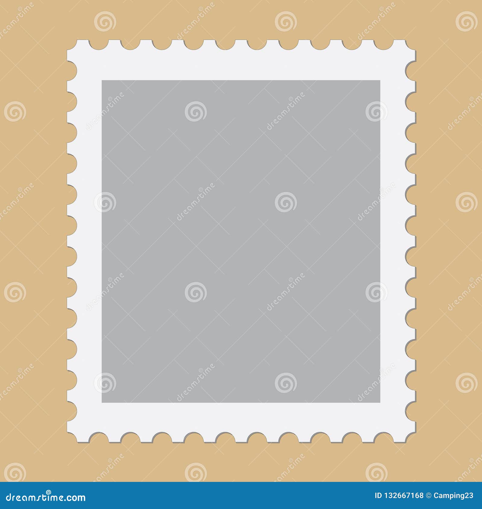 Blank Post Stamp Illustration - Vector. Stock Illustration ...