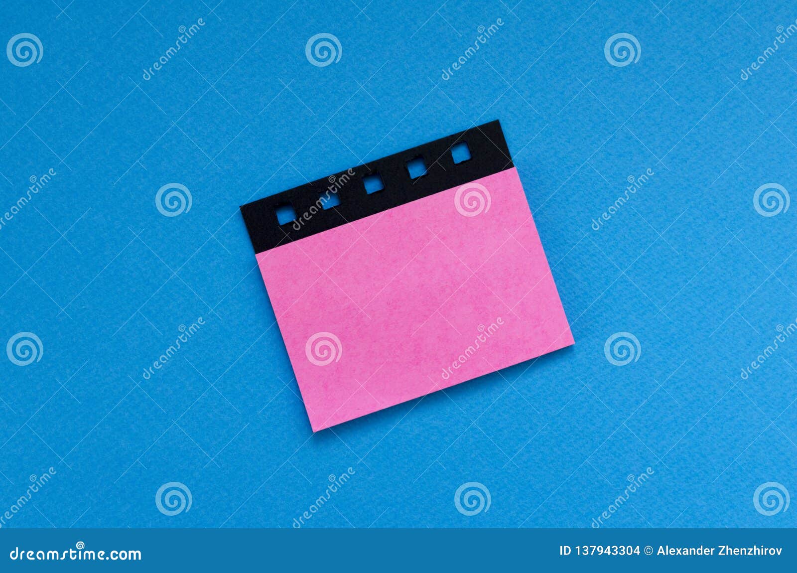 Blank Post it Sticker on Blue Background Stock Photo - Image of colored ...