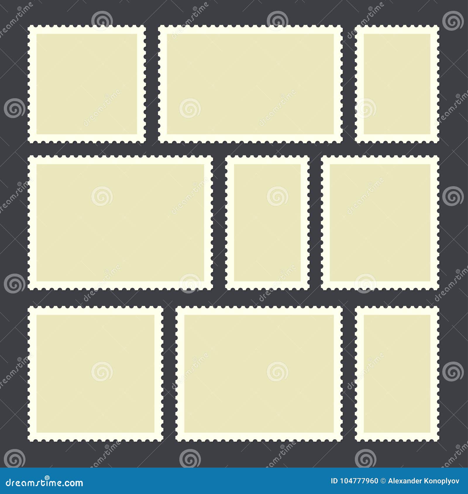 Postage Stamp Outline [vector] | CartoonDealer.com #4447534