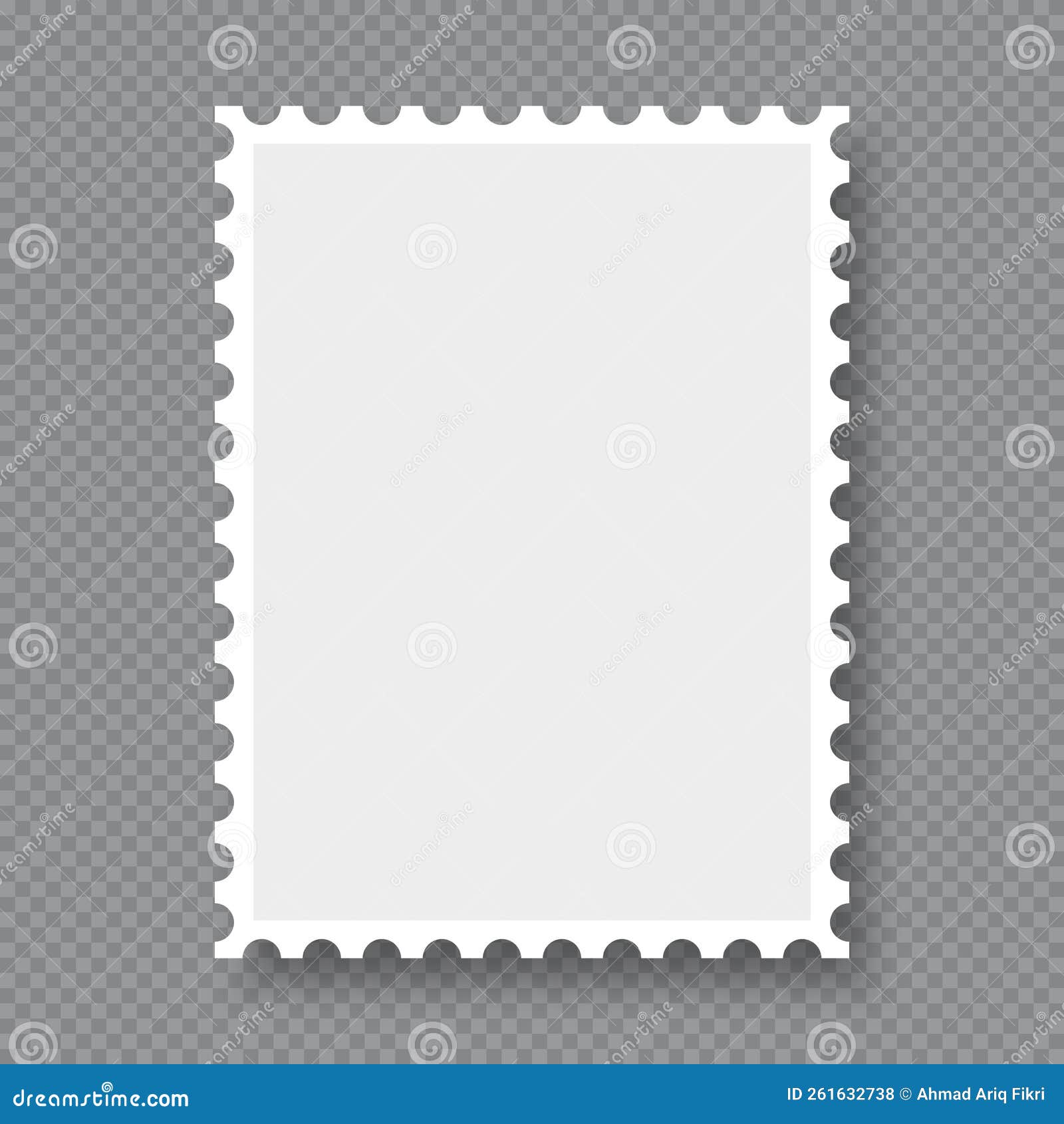 Blank Postage Stamp. Clean Postage Stamp Template. Postage Stamp Border ...